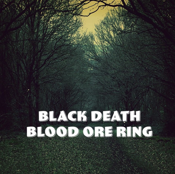 Black Death Curse Blood Ore Ring – Full Moon