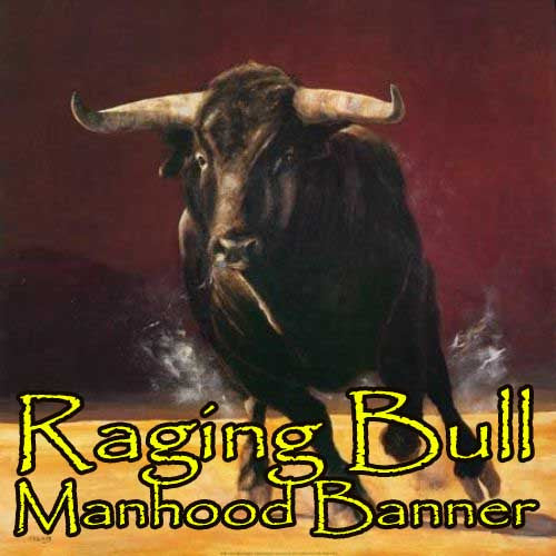 Raging Bull Manhood Banner – Full Moon
